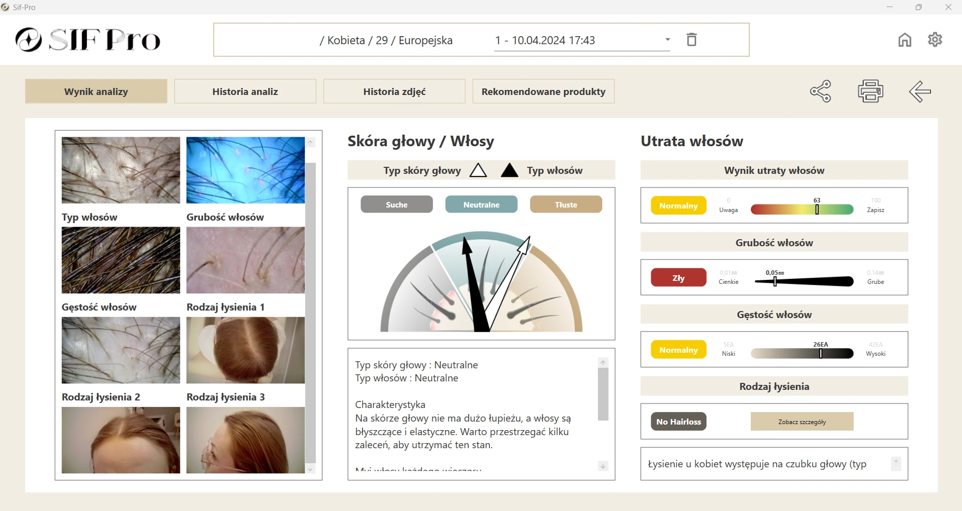 Kamera trychologiczna HIVE PRO - Oprogramowanie do analizy skóry dla trychologów i dermatologów